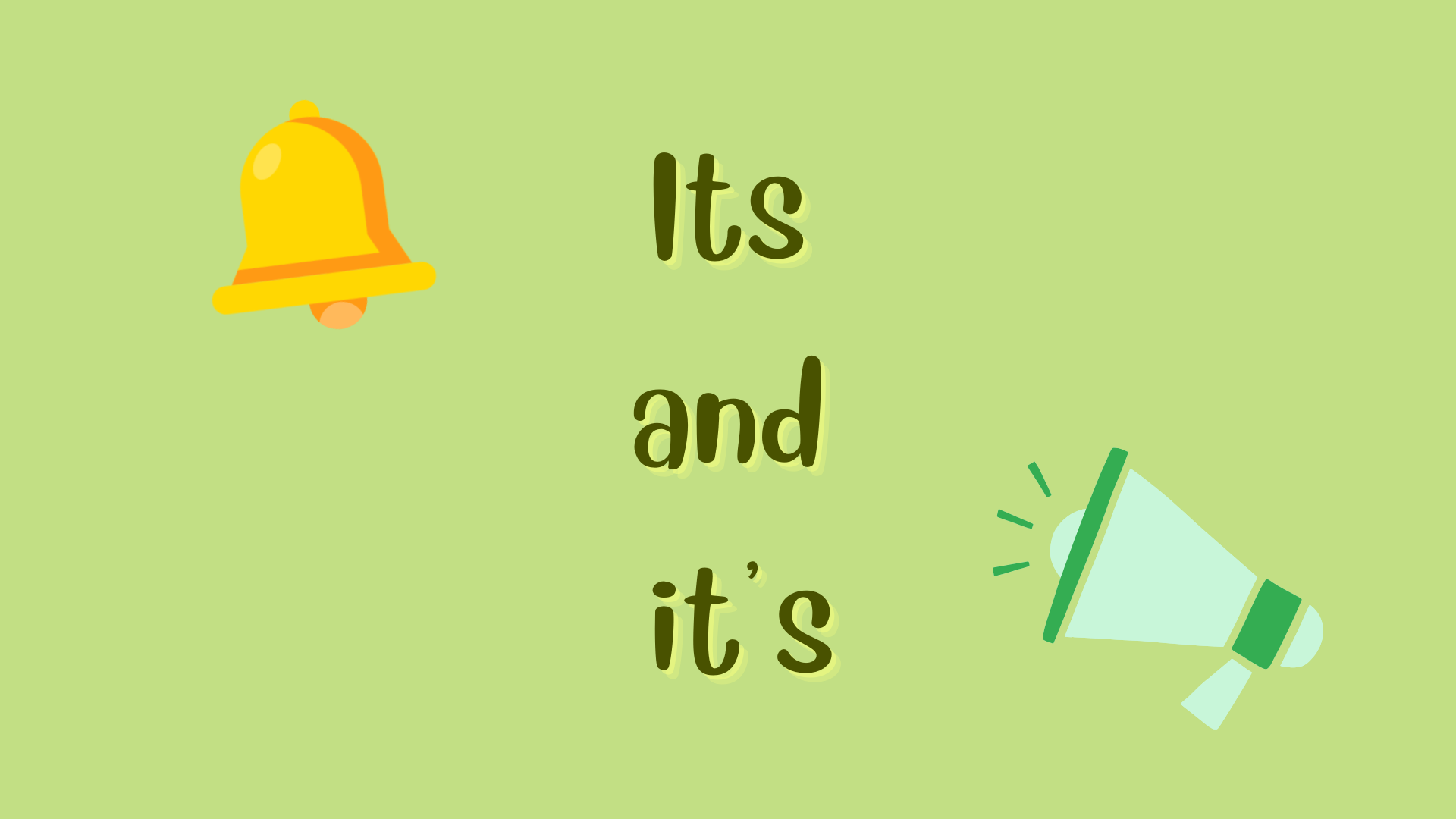 English Café : Its and it’s